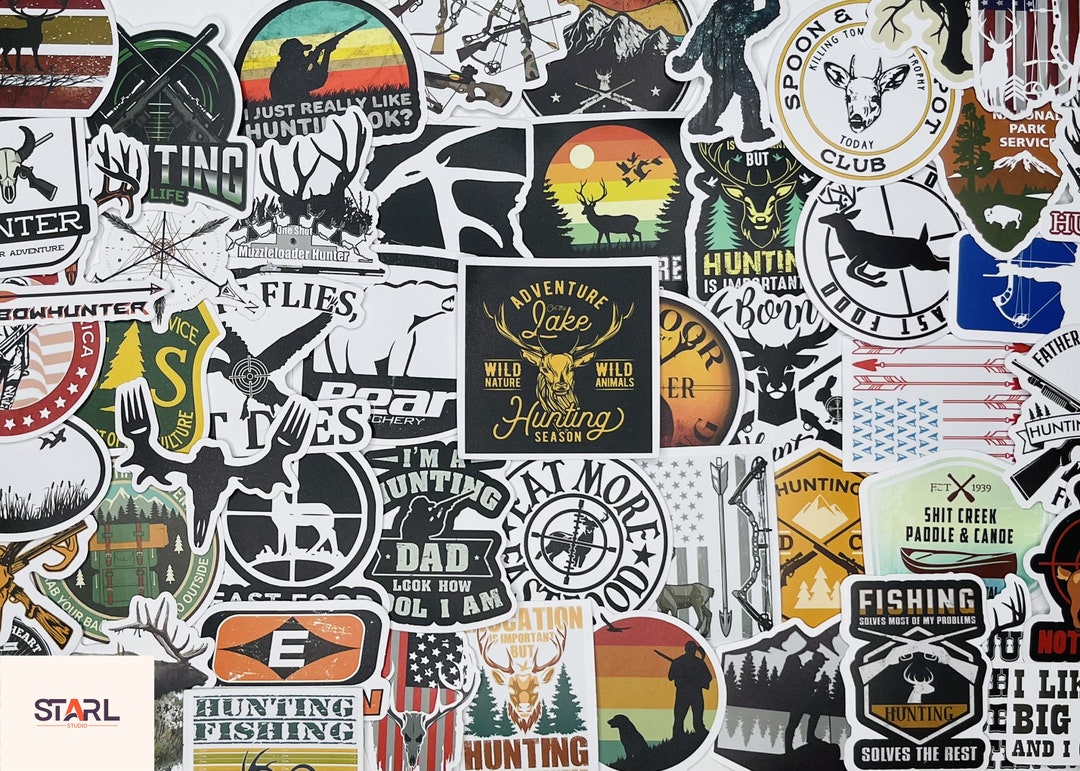 Hunting Stickers: Waterproof Vinyl Decals for Laptop, Hydro Flask (10 ...