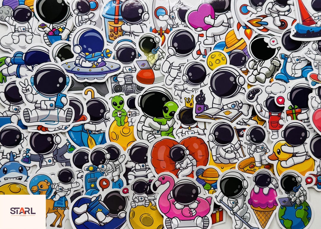 ASTRONAUT Stickers, Space Stickers, NASA Stickers 10-50 Pcs Random Pack ...