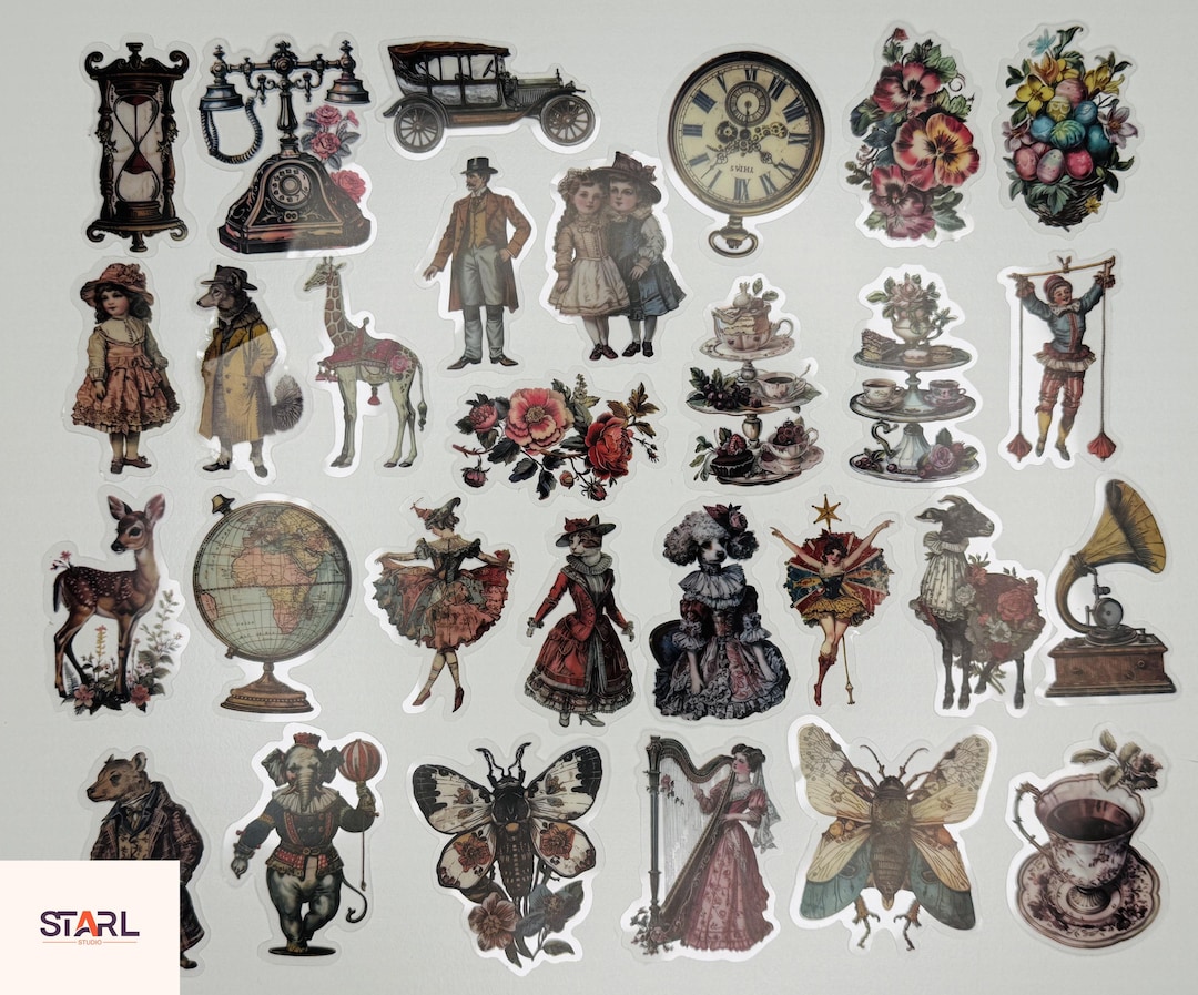 Vintage Victorian Aesthetic Stickers – Antique Ephemera Decals for ...