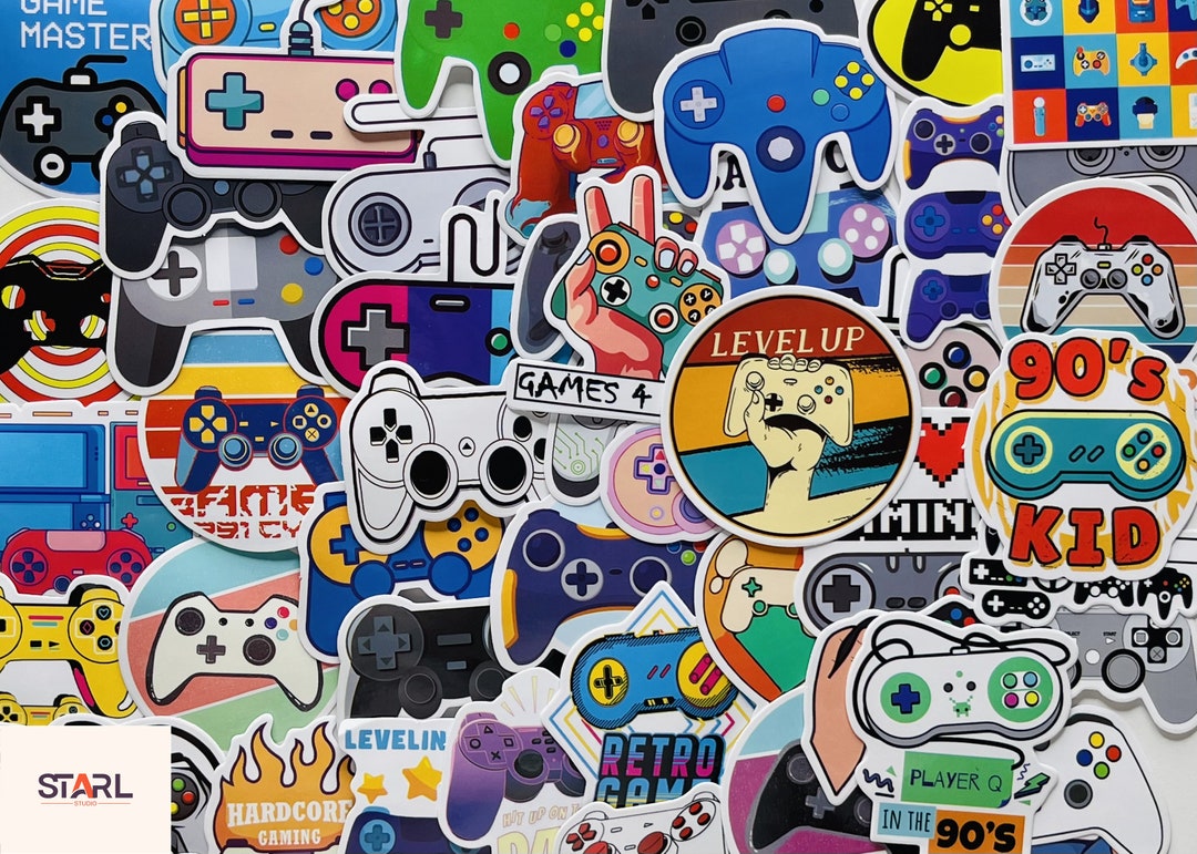 Video Game Controller Stickers: Waterproof Vinyl Decals (10-50 Pcs) - Etsy