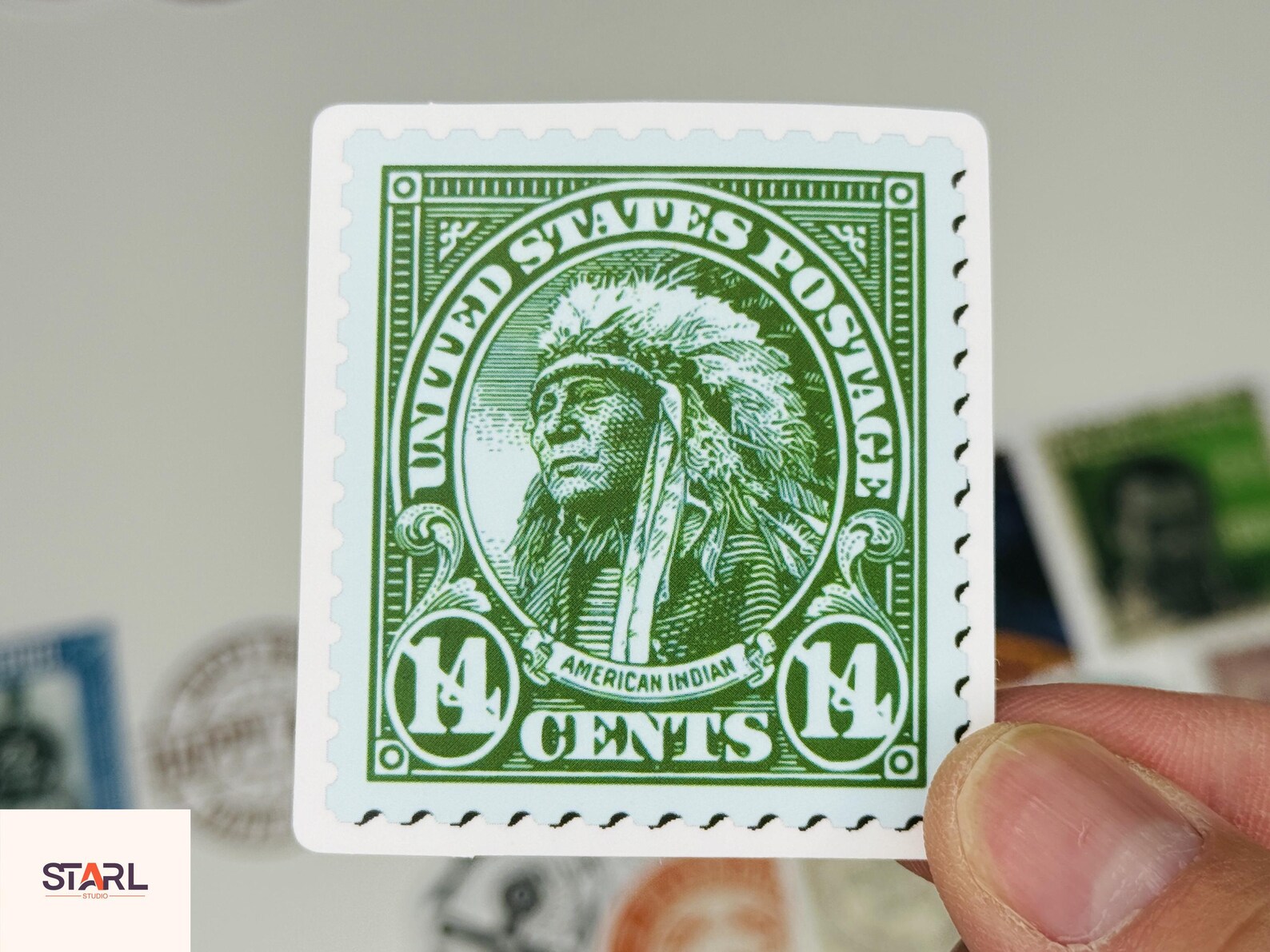 Stamps Themed Stickers: Waterproof Vinyl Decals for Laptop, Hydro Flask ...