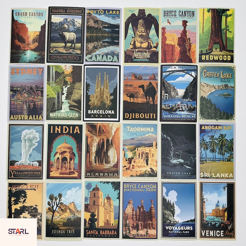 Worldwide Famous Places Stickers, Vinyl Stickers, 10-50 Pcs Random Pack ...