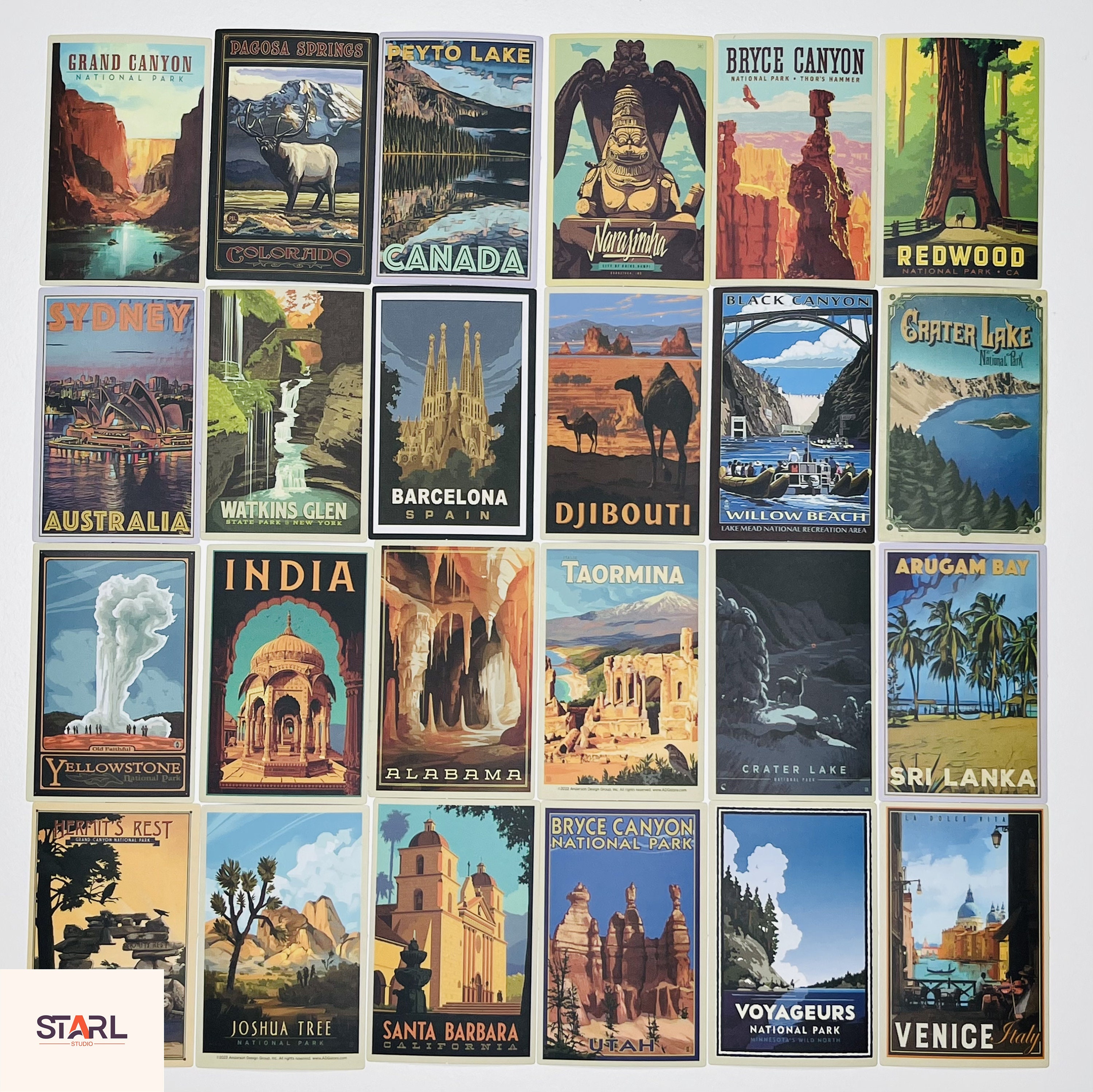 Worldwide Famous Places Stickers, Vinyl Stickers, 10-50 Pcs Random Pack ...