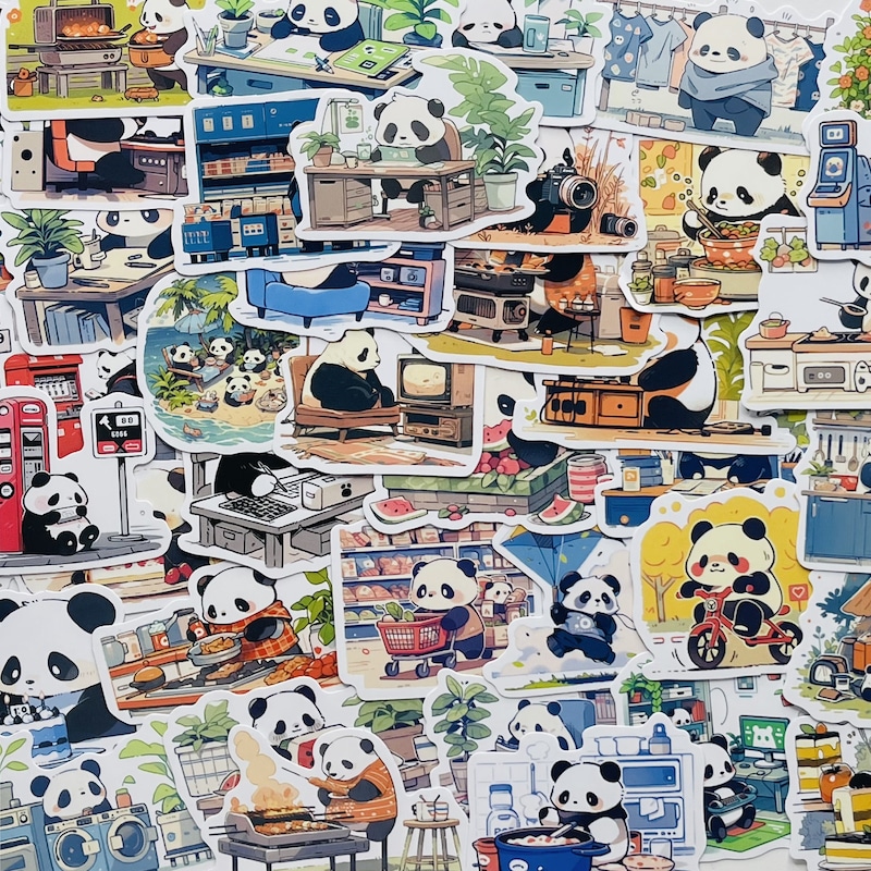 Panda Stickers - Etsy