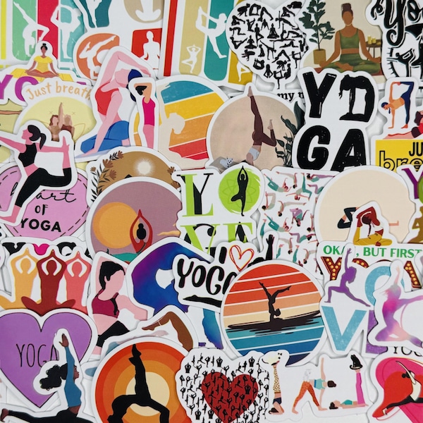 Yoga Stickers - Etsy