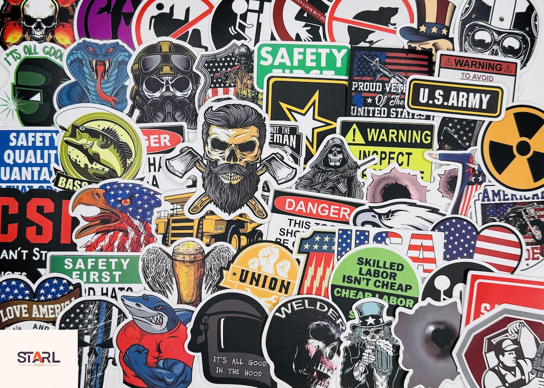 Blue Collar Stickers for Hard Hat Stickers, Vinyl Stickers, 10-50 Pcs ...