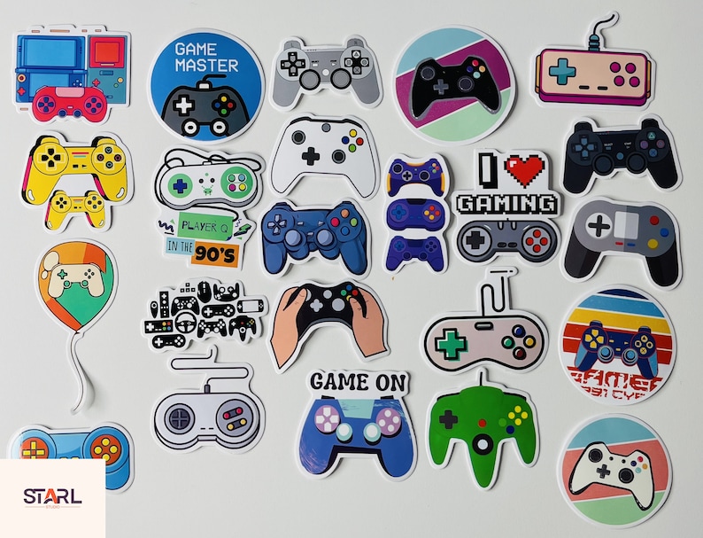Video Gaming, Games, Controller Stickers, Vinyl Stickers, 10-50 Pcs ...