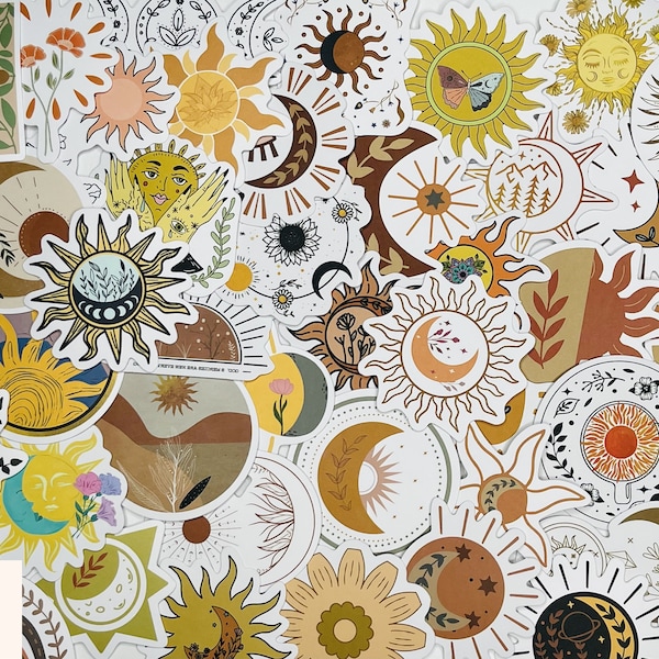 Sun Stickers - Etsy