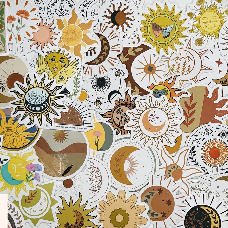 Sun Stickers - Etsy