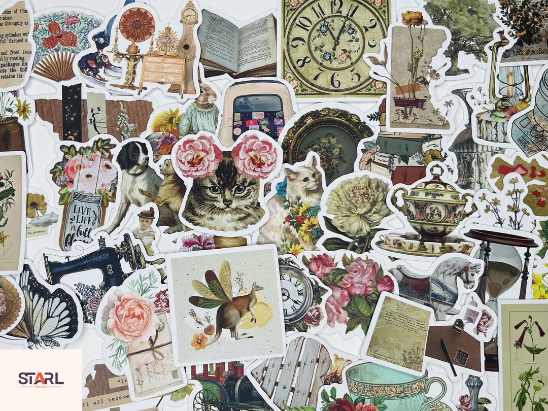 Cottagecore Stickers: Retro Floral, Animals, and Vintage Decor ...