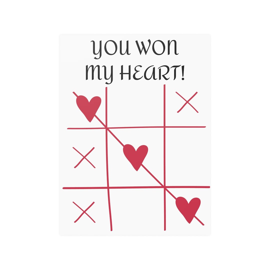 Tic Tac Toe With Hearts Winning Heart Poster Cute Poster for My ...