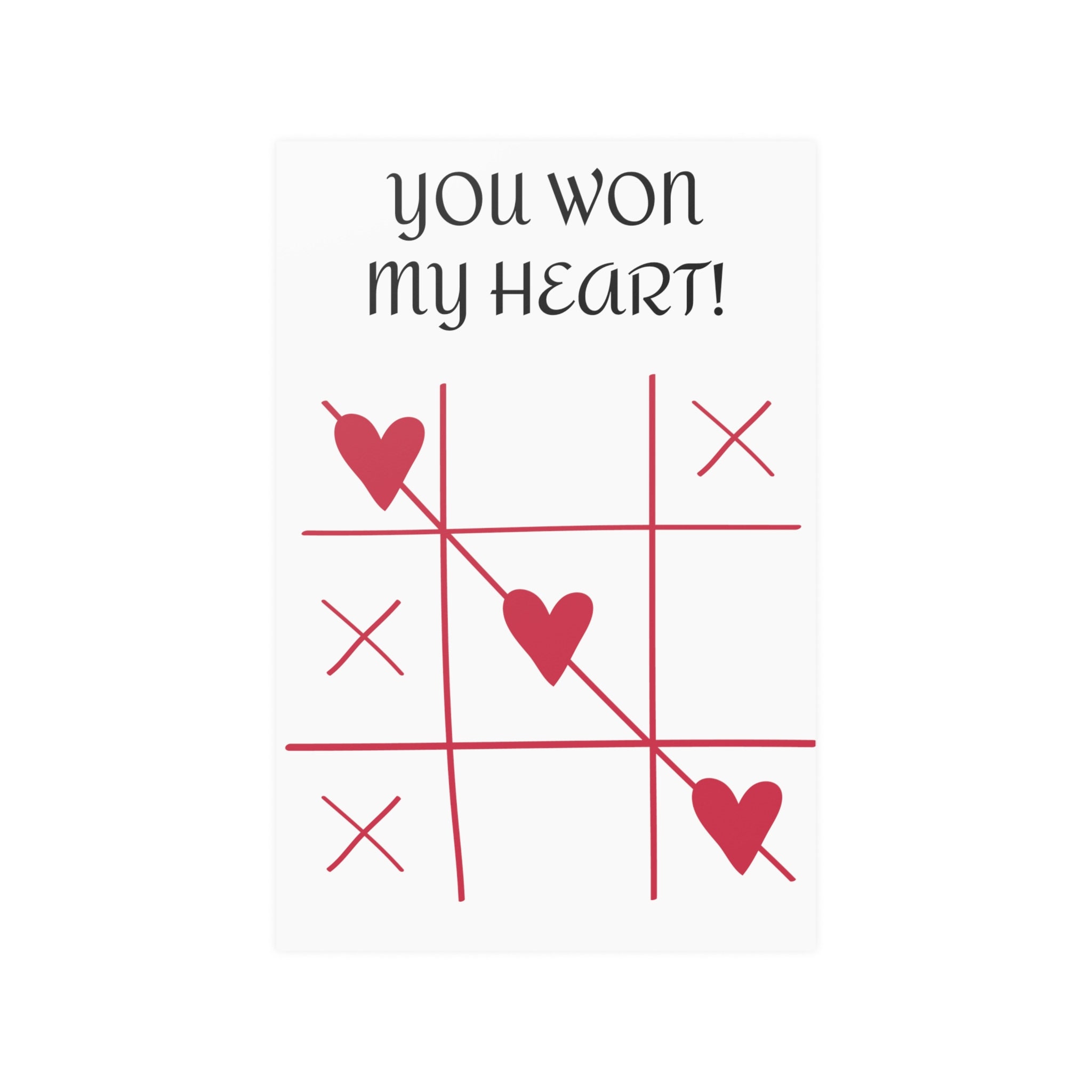 Tic Tac Toe With Hearts Winning Heart Poster Cute Poster for My ...