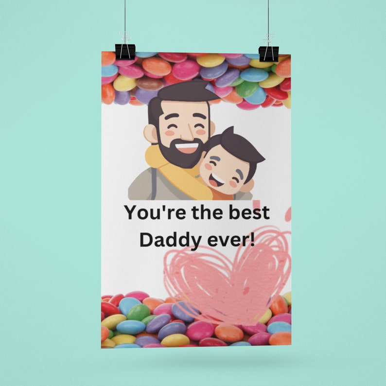 You're the Best Dad Ever . Poster With Father Holding His - Etsy