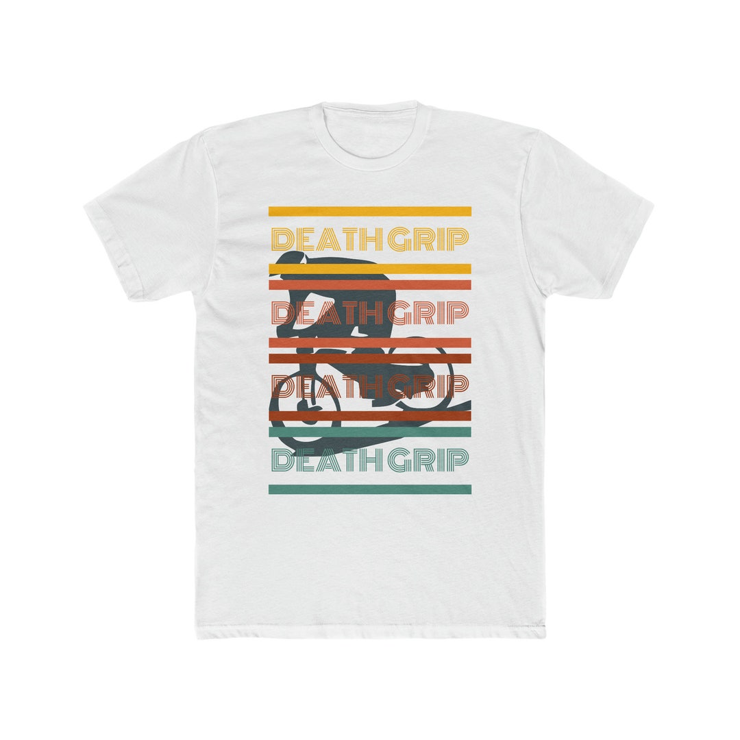 Vintage Mountain Bike Death Grip Cotton Crew Tee Shirt Retro Style for ...