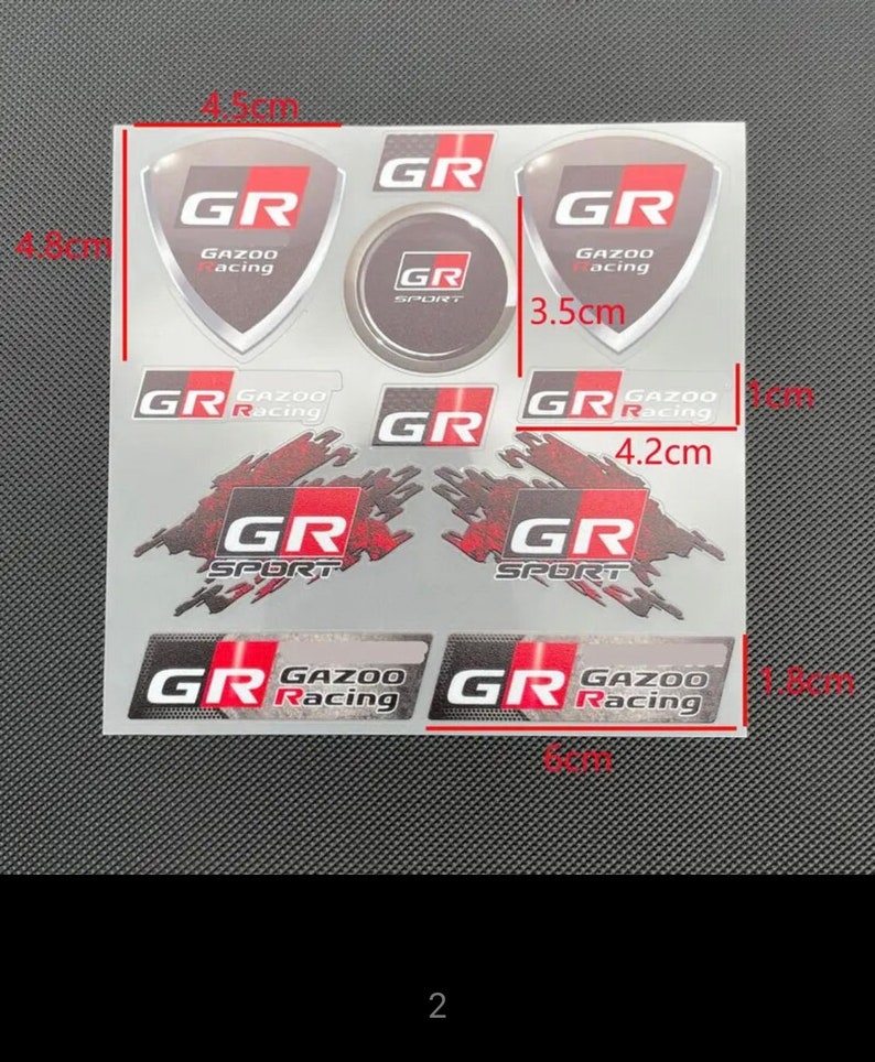 Toyota Gazoo GR Racing Stickers Decals Toyota 86 Supra Yaris - Etsy