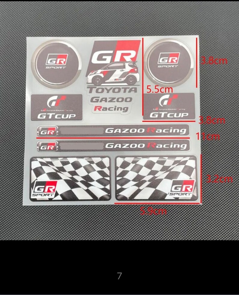 Toyota Gazoo GR Racing Stickers Decals Toyota 86 Supra Yaris - Etsy