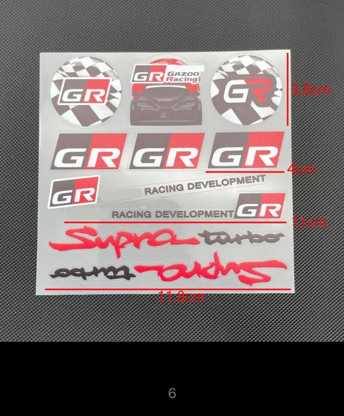 Toyota Gazoo GR Racing Stickers Decals Toyota 86 Supra Yaris - Etsy
