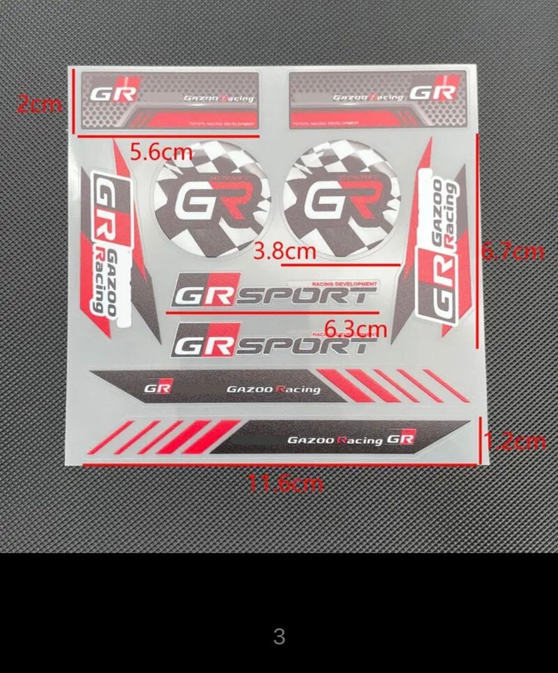 Toyota Gazoo GR Racing Stickers Decals Toyota 86 Supra Yaris - Etsy