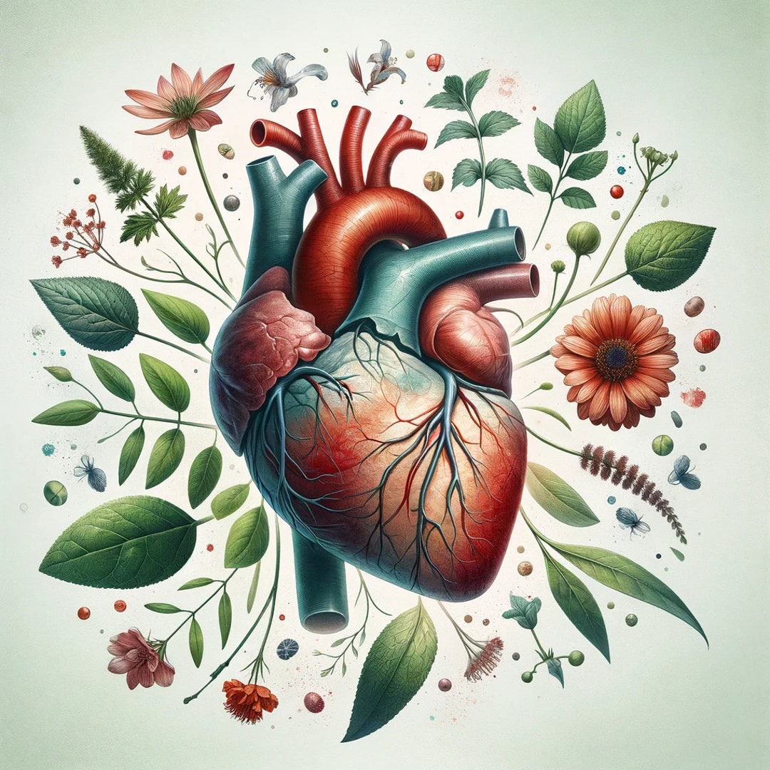 Herbal Heart - Fusion of Anatomy and Nature - Etsy
