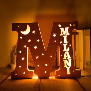 Custom Kids Lamp Personalised Wall Light Bedroom Lamp Night Light ...