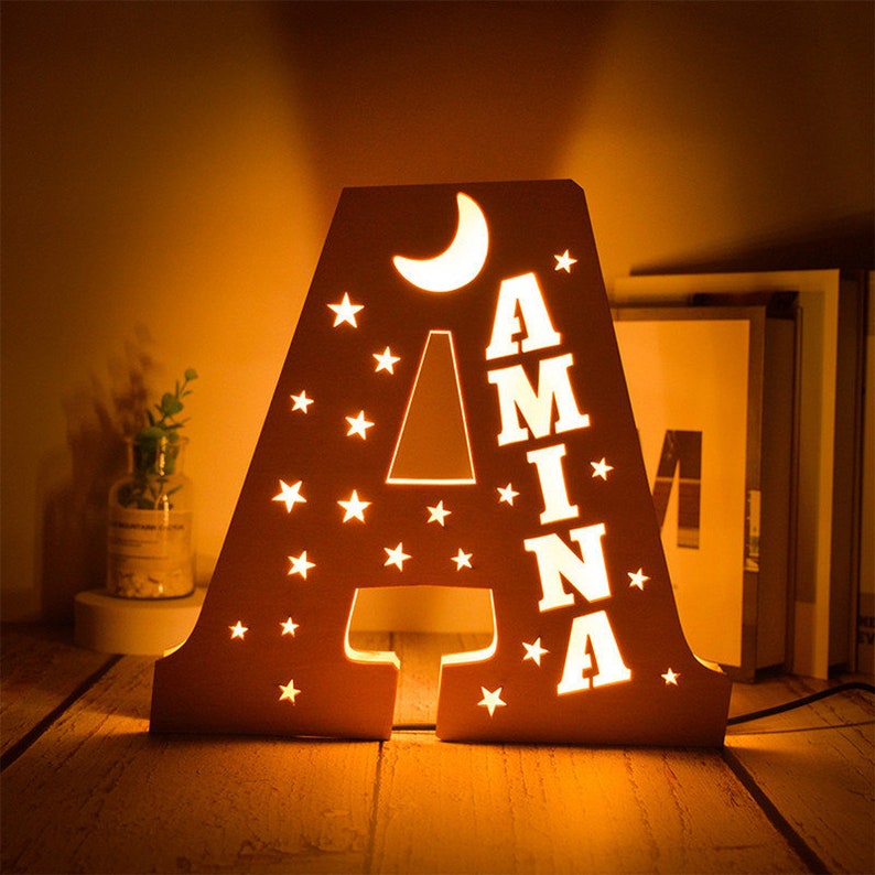 Custom Kids Lamp Personalised Wall Light Bedroom Lamp Night Light ...