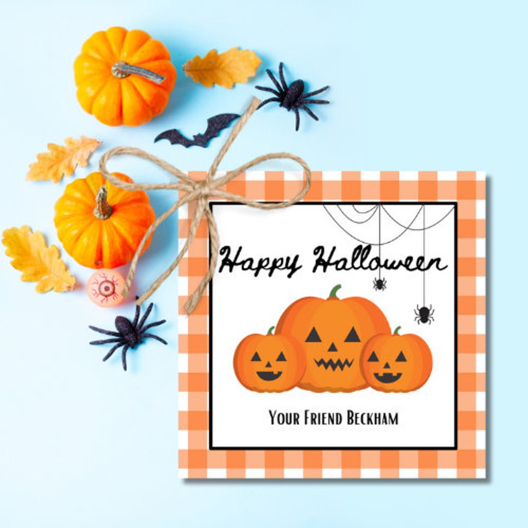 Halloween Gift Tag / Trick or Treat / Digital Halloween Tag / Kids ...