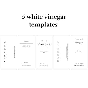 Oil and Vinegar Custom Labels, Minimalist Oil Label, Oil-vinegar Bottle ...