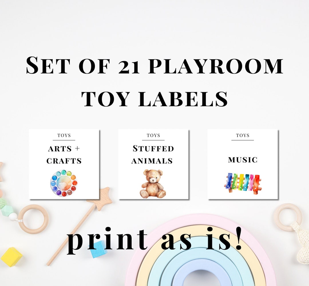 Playroom Toy Labels, Toy Storage Labels, Kids Toy Storage, Decluttering ...