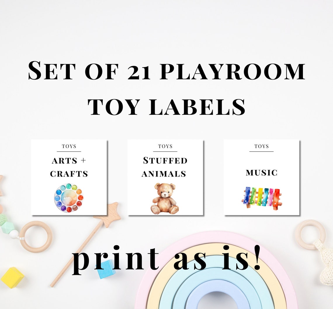 Playroom Toy Labels, Toy Storage Labels, Kids Toy Storage, Decluttering ...