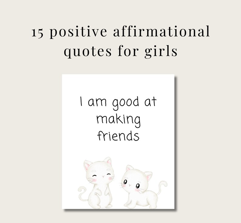 Affirmation Cards for Kids, Affirmational Quotes, Positive Affirmation ...