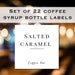 Coffee Syrup Bottle Labels, Personal Bottle Label, Coffee Bar ...