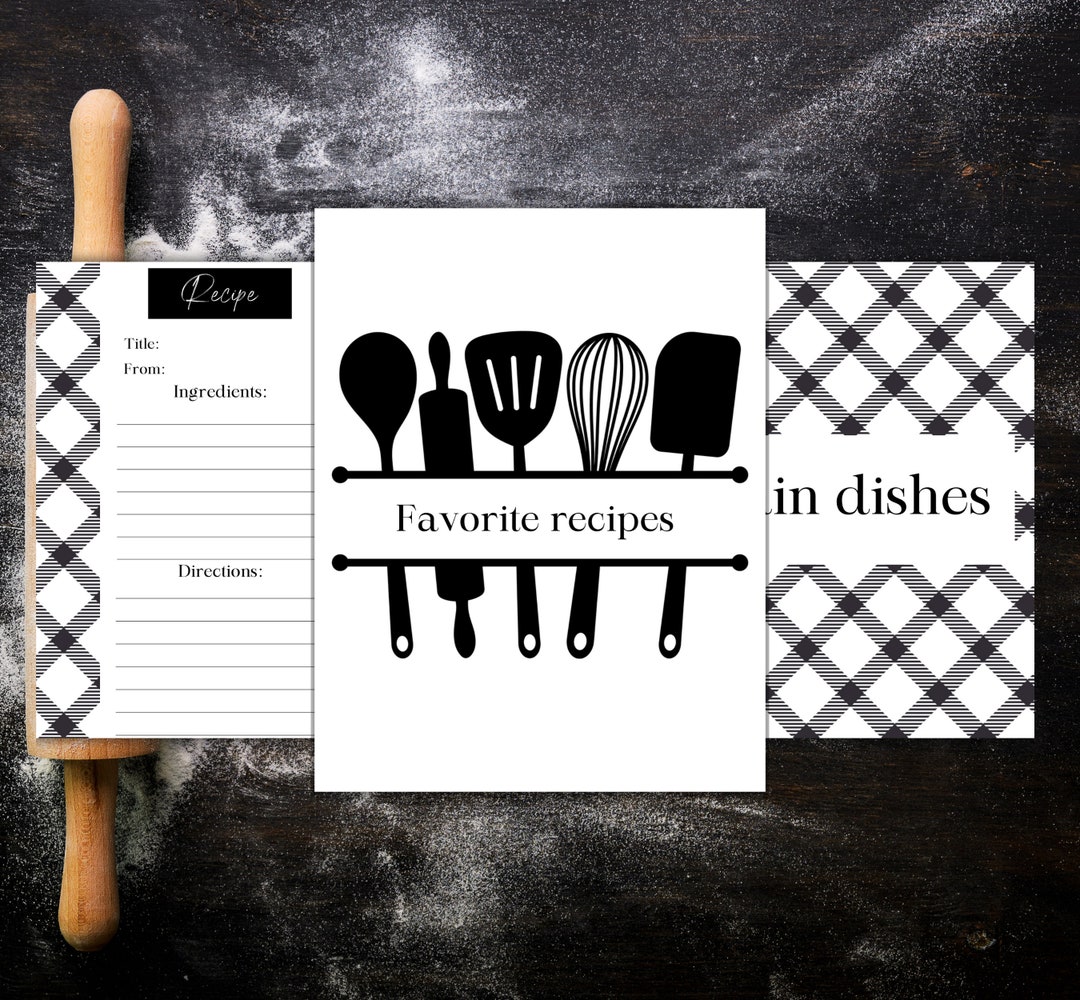 Printable Custom Recipe Book, Personal Cookbook, Custom Cookbook Gift ...