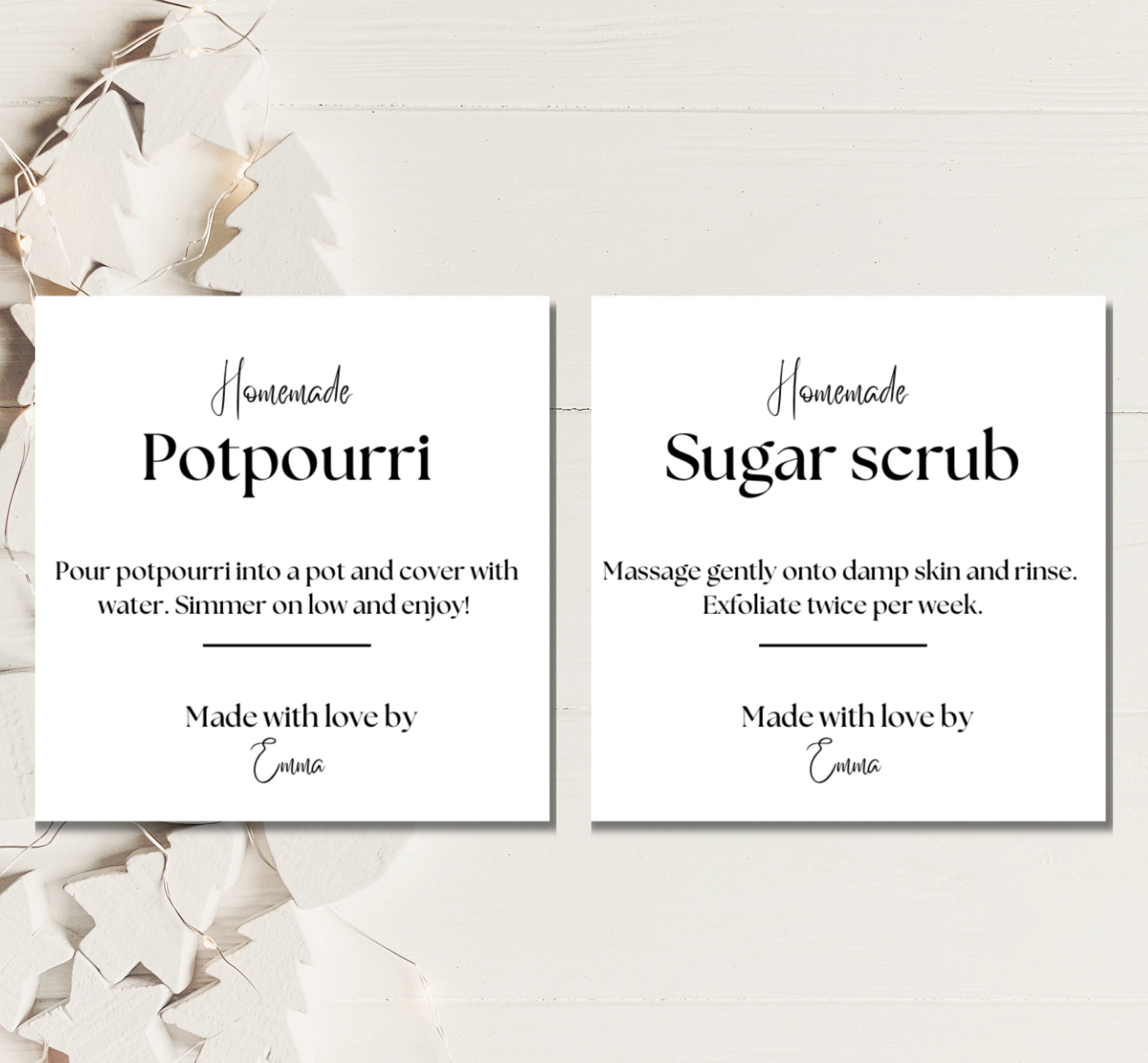 Homemade Christmas Gift Label Bundle, Christmas Label Template ...