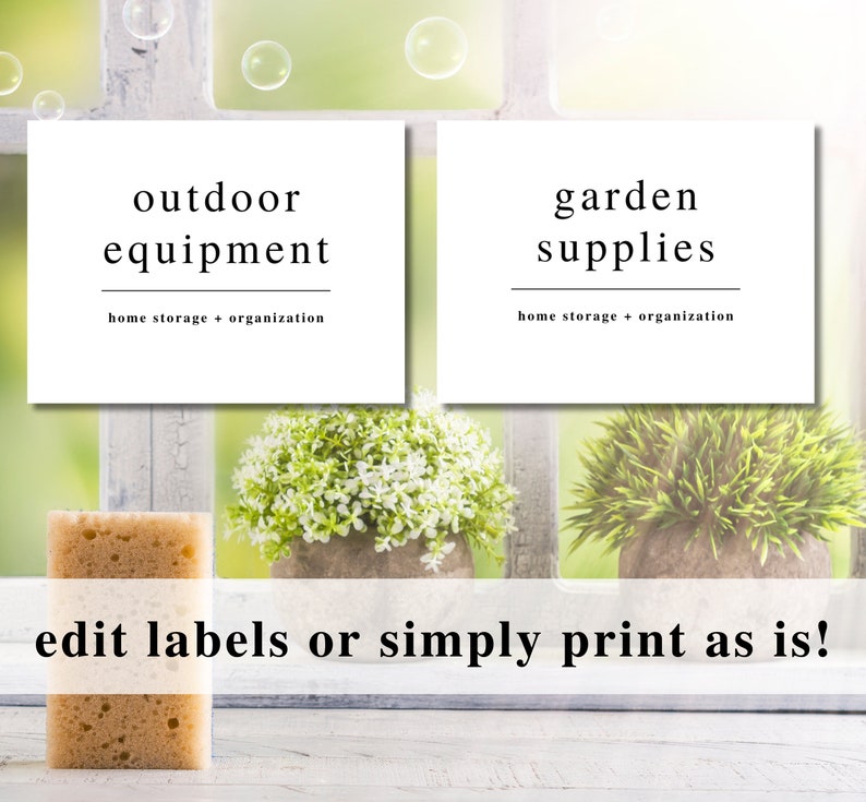 Home Organizer Labels, Attic & Garage Bin Labels (digital Download) - Etsy