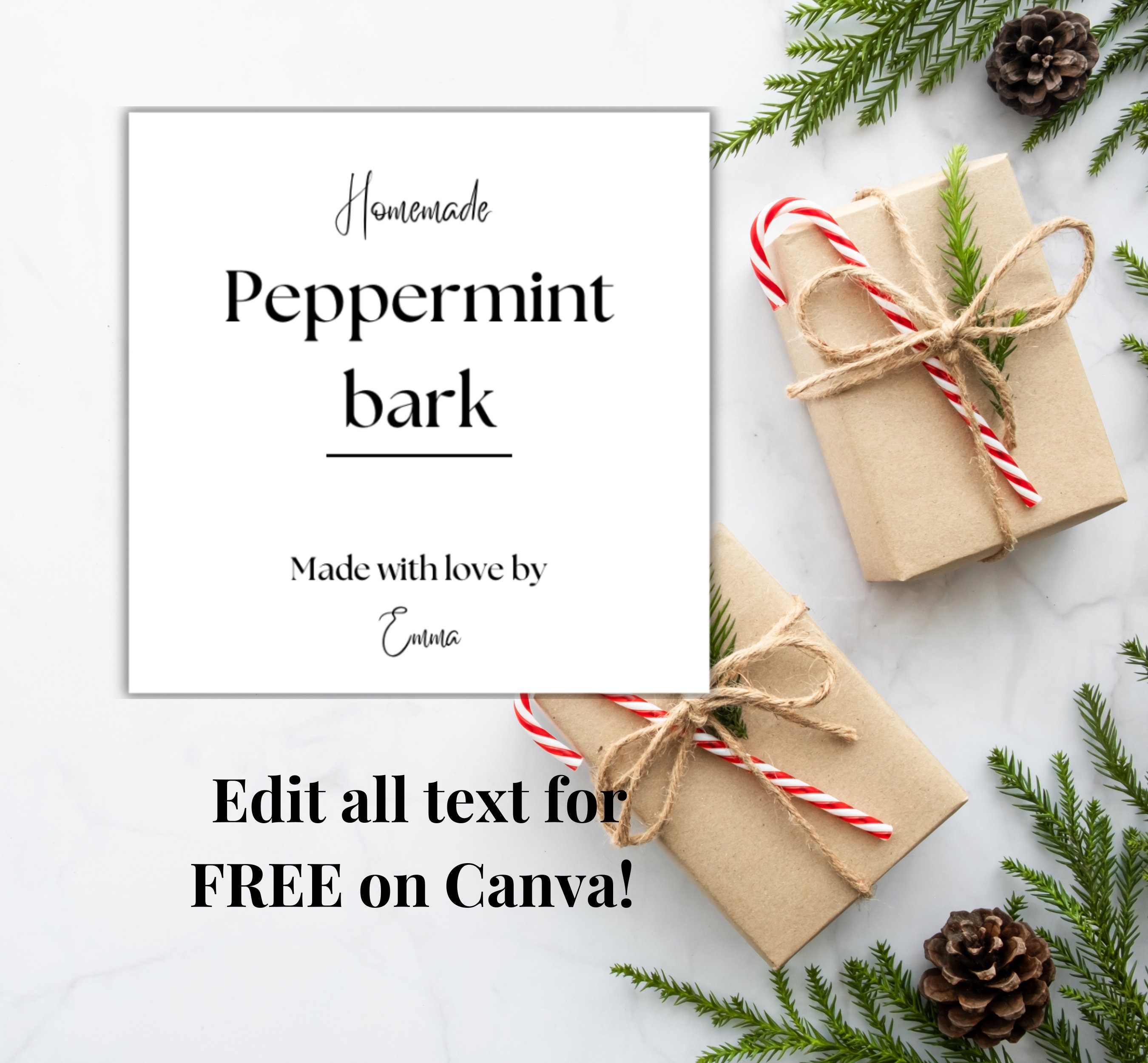 Homemade Christmas Gift Label Bundle, Christmas Label Template ...