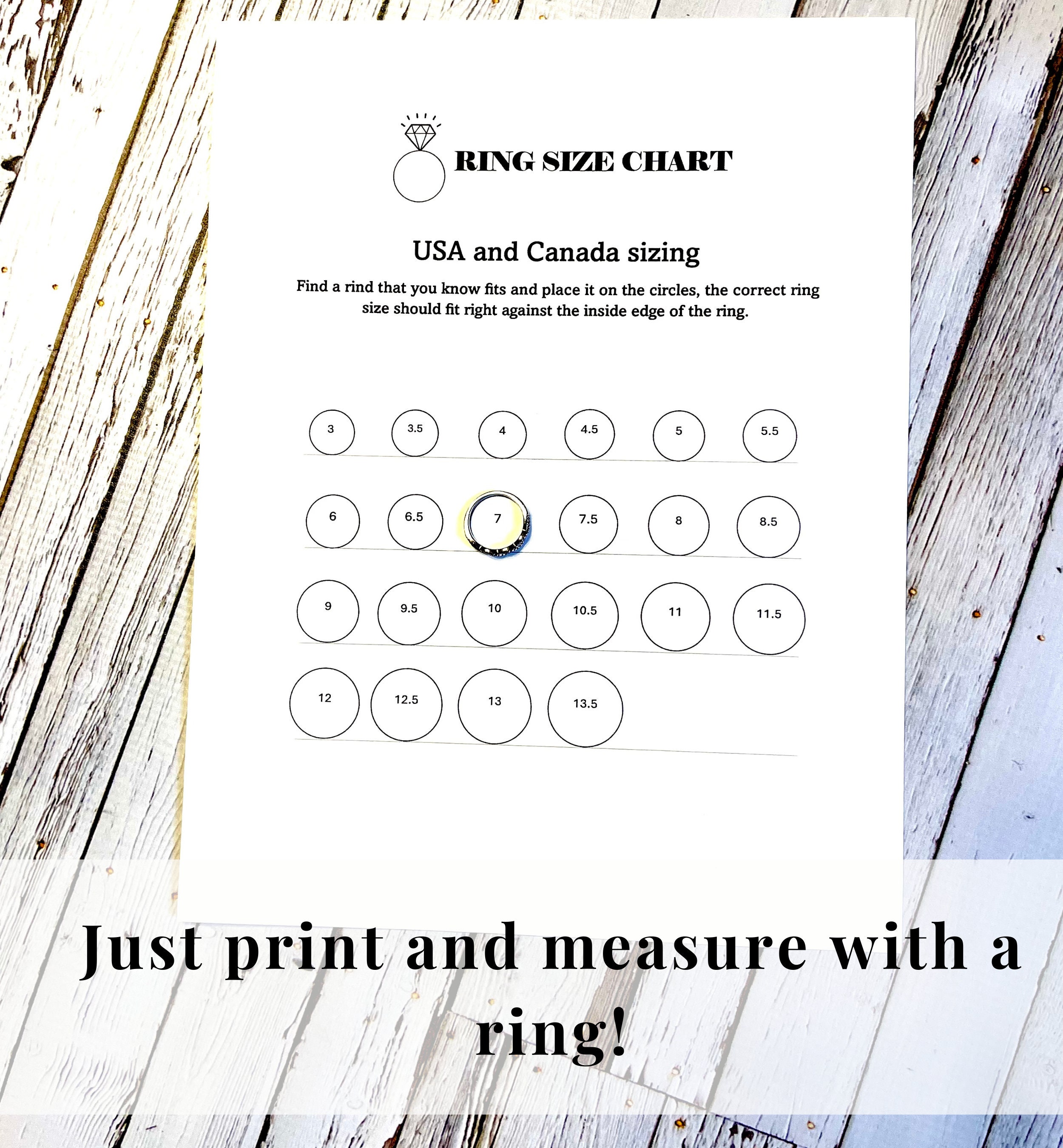 Printable Ring Sizer, Ring Sizing Chart, Ring Size Finder, Find Your ...