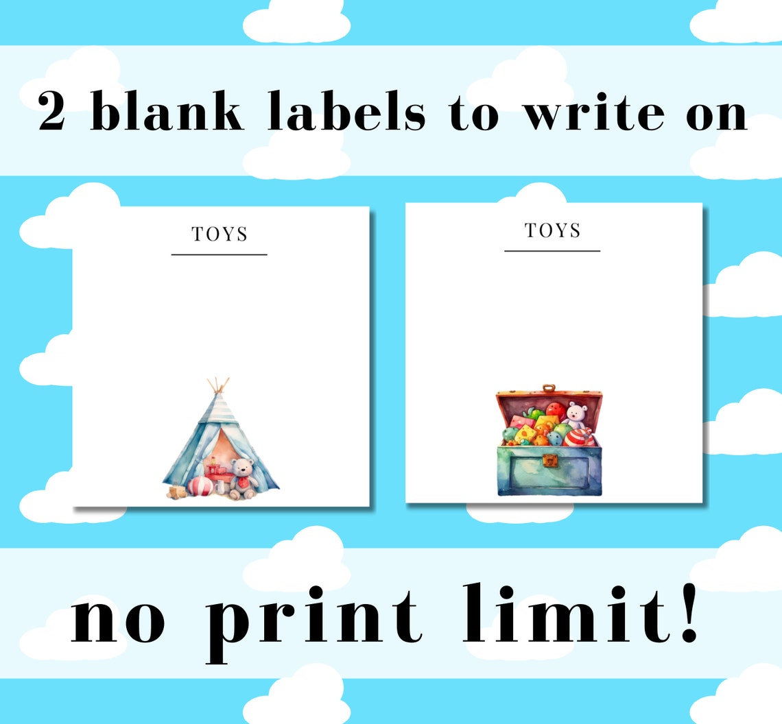 Playroom Toy Labels, Toy Storage Labels, Kids Toy Storage, Decluttering ...