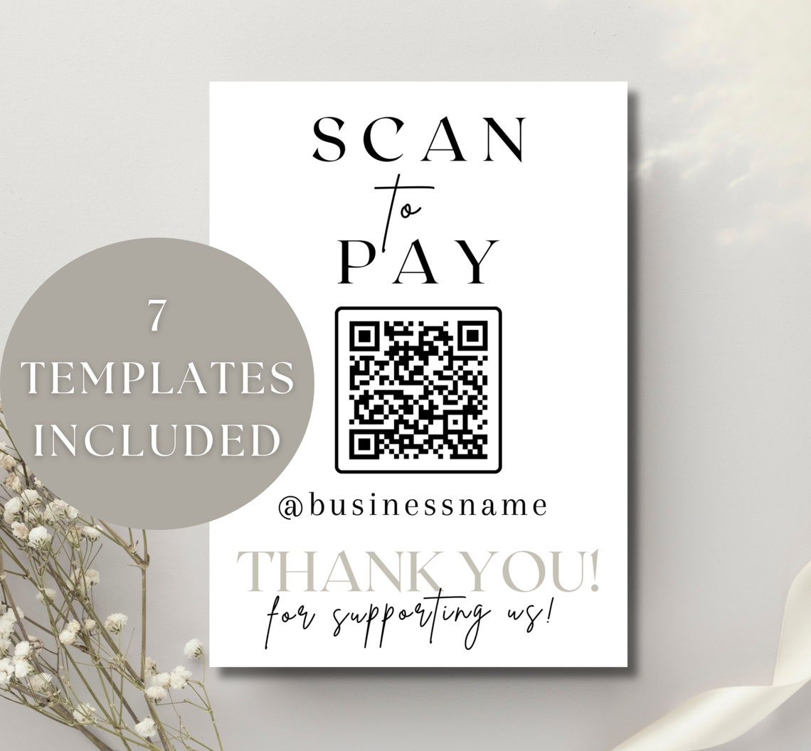Scan to Pay Customer QR Codes Scan-to-pay Small Business Bundle Qr Code ...