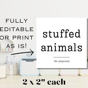 Toy Room Organization Labels, Playroom Organization Labels, Toy Box ...