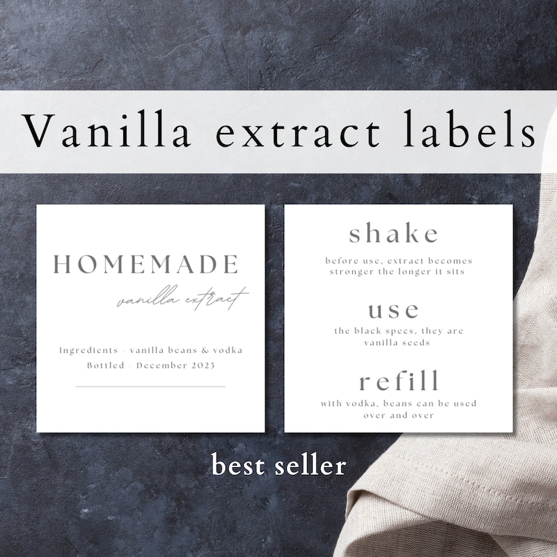 Vanilla Labels - Etsy
