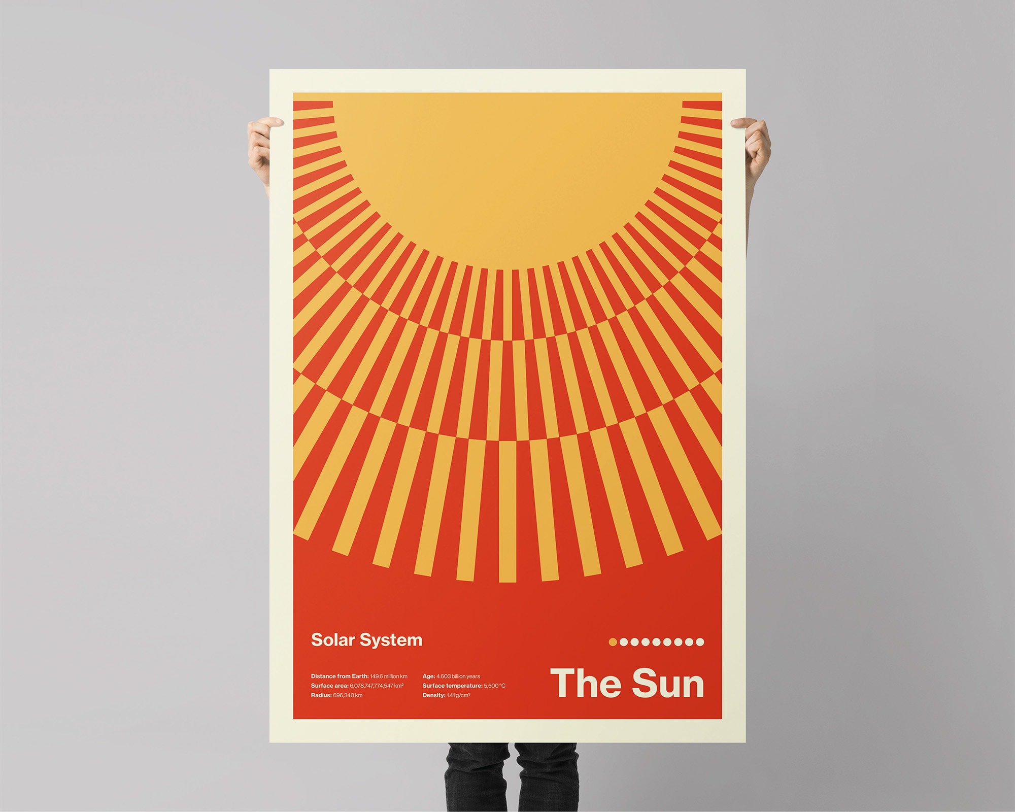Solar Radiance Print, A Minimalist Poster of the Sun, Art Print, Solar ...
