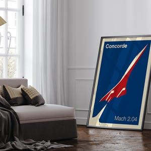 Supersonic Jet Poster – Bold Aviation Art Print, Retro Modern Design ...