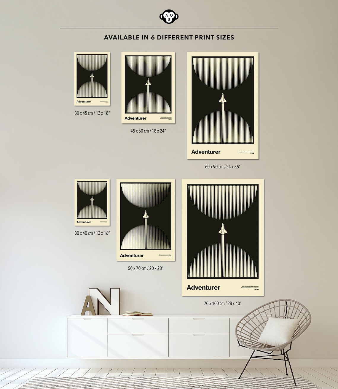 Adventurer Poster, A Minimalist Poster of Space Shuttle Launch, A ...