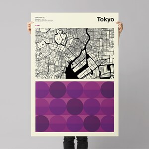 Tokyo Map Poster, Tokyo's Historic Charm Reimagined in Modern Map ...