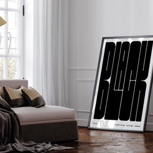 Black Print, Minimalist and Modern Wall Art, Black Poster Art ...