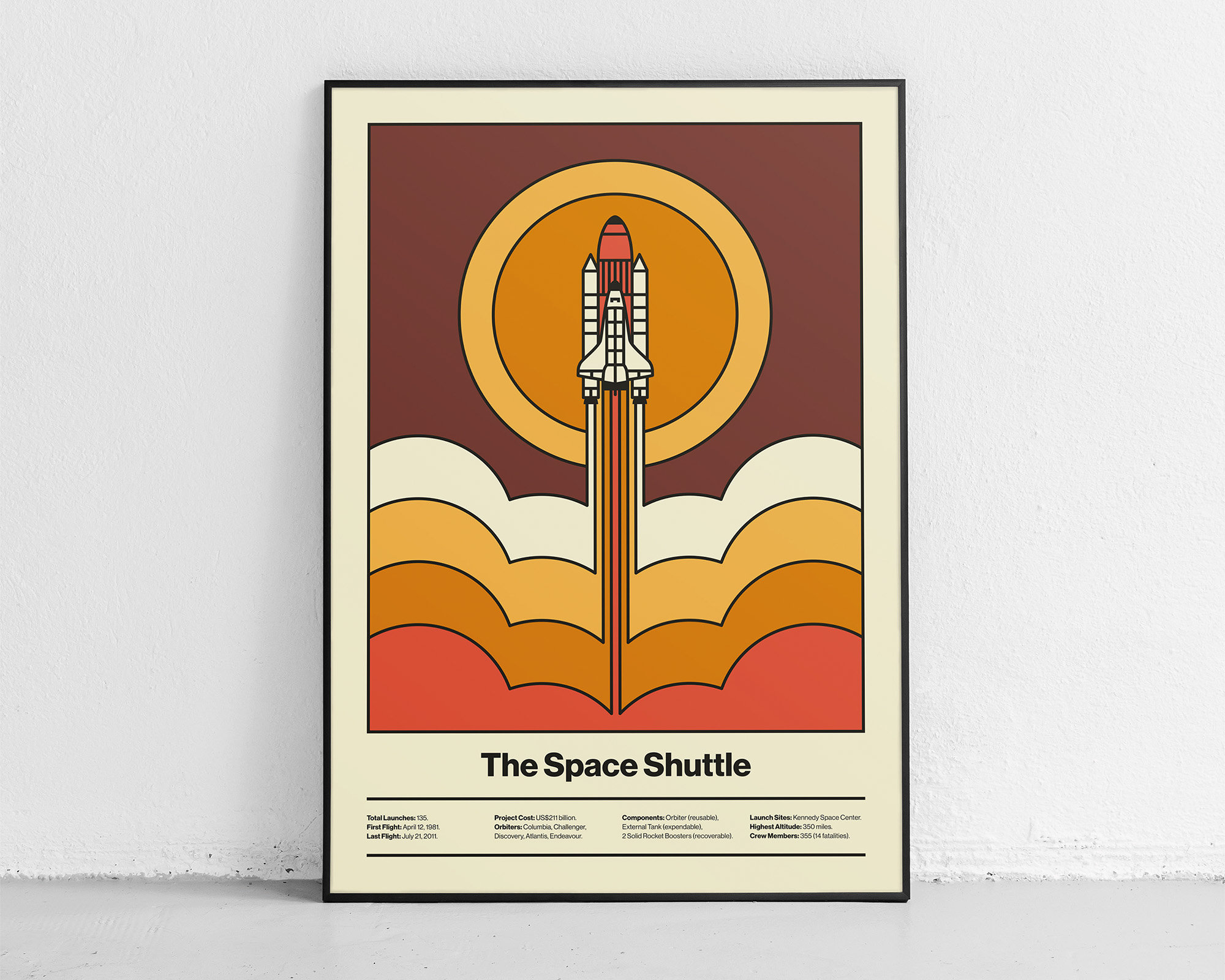 Space Shuttle Art Print, Rocketship Poster, Rocket Wall Art, Outer ...