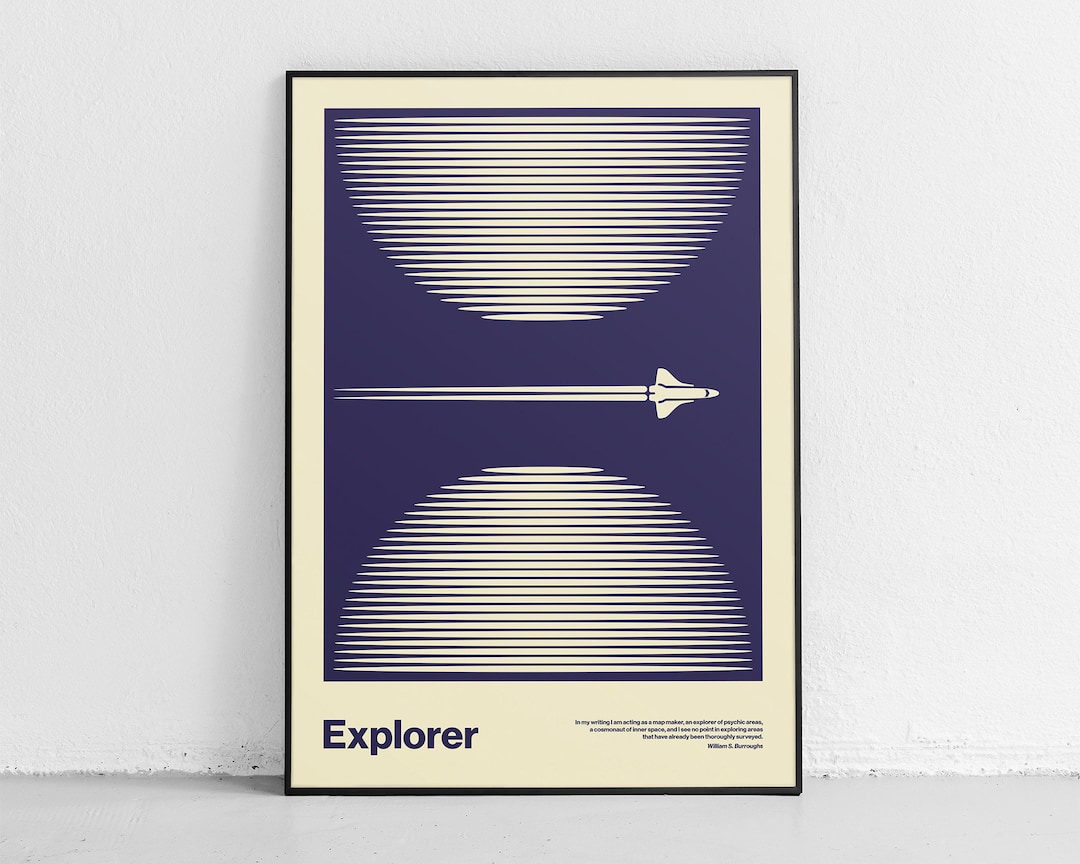 Explorer Poster, A Inspirational Print Showcasing the Space Shuttle, A ...