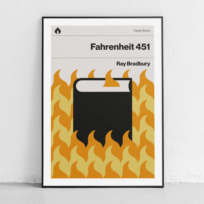 Book Cover Posters Fahrenheit 451 - Etsy