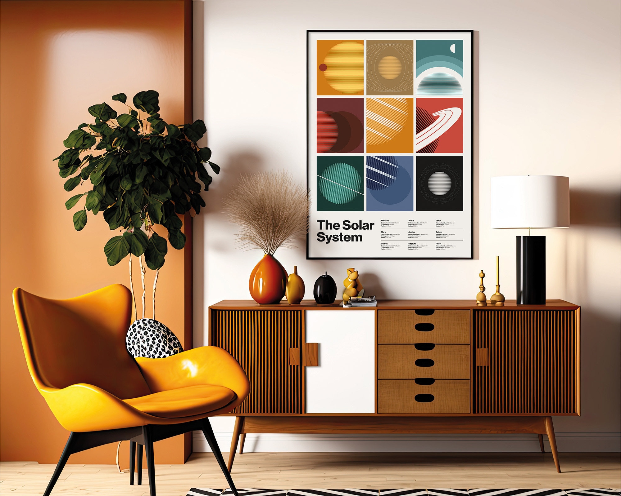 Solar System Planet Poster, Planet Art Print, Educational Planet Poster ...