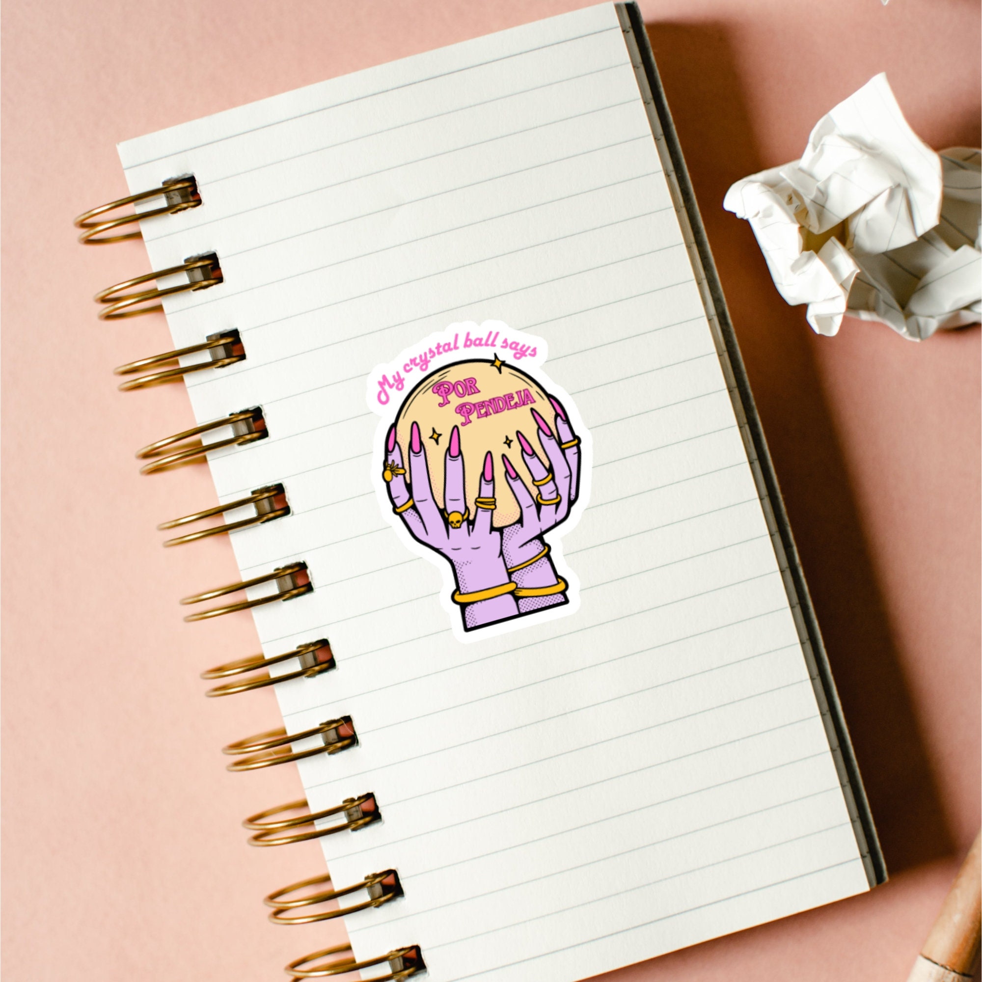 Por Pendeja Sticker Crystal Ball Sticker Latina Sticker Spanish Sticker ...